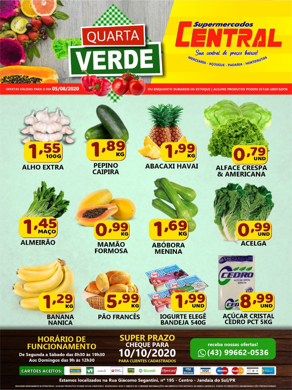 Ofertas desta Quarta Verde no Central | Jandaia Online